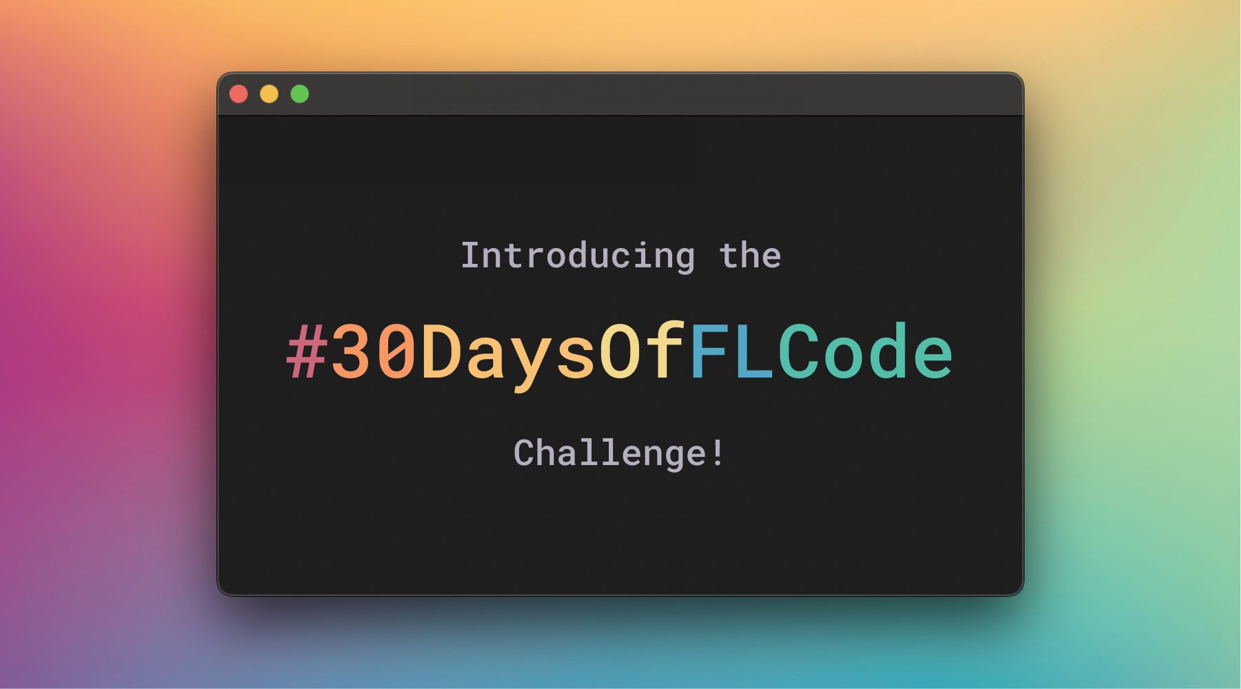 #30DaysOfFLCode